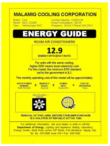PNS 396-3:2013 - Household appliances – Energy efficiency factor (EEF ...